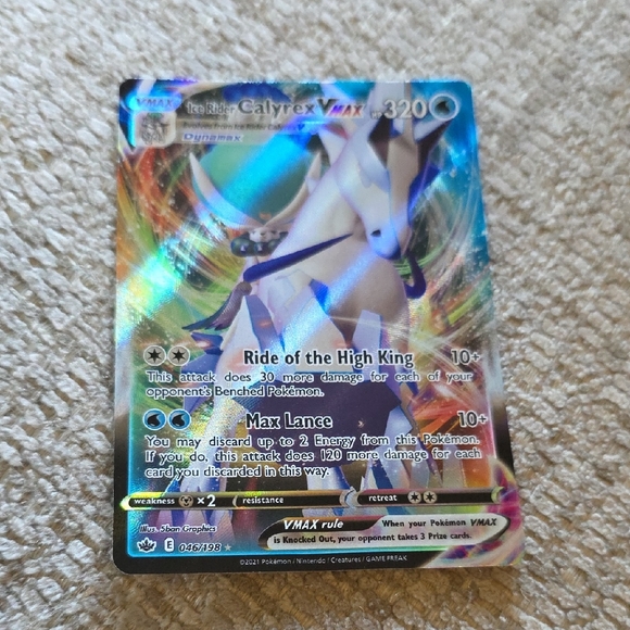 Pokemon | Toys | Pokemon Calyrex Vmax Trading Card Blue White Gold ...